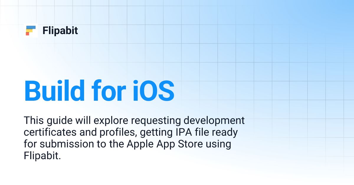 Build for iOS | Flipabit